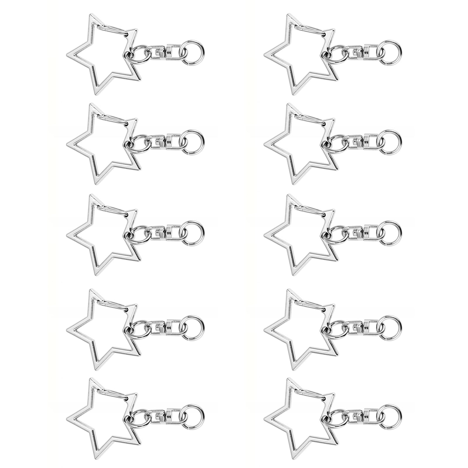 Pack of 10 Star Shape Key Accessory Featuring Artistic Figure 8 Designs ...