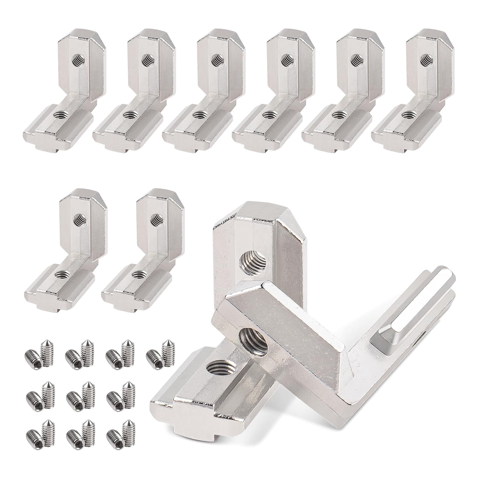 Pack of 10 T Nut Inner Corner Connectors for 40 Series Aluminum Profile ...