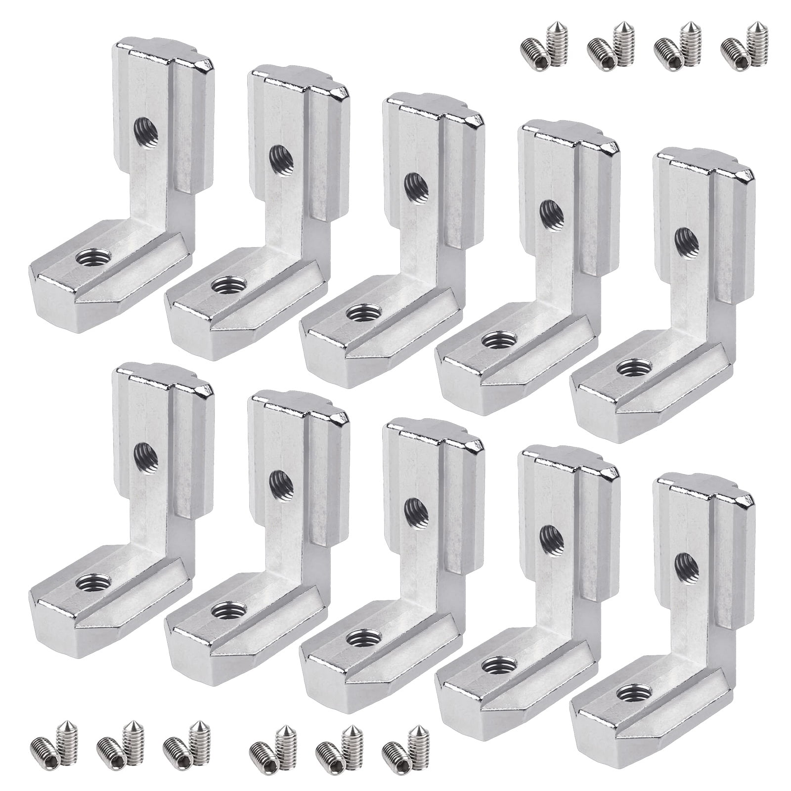 Pack of 10 T Nut Inner Corner Connectors for 40 Series Aluminum Profile ...