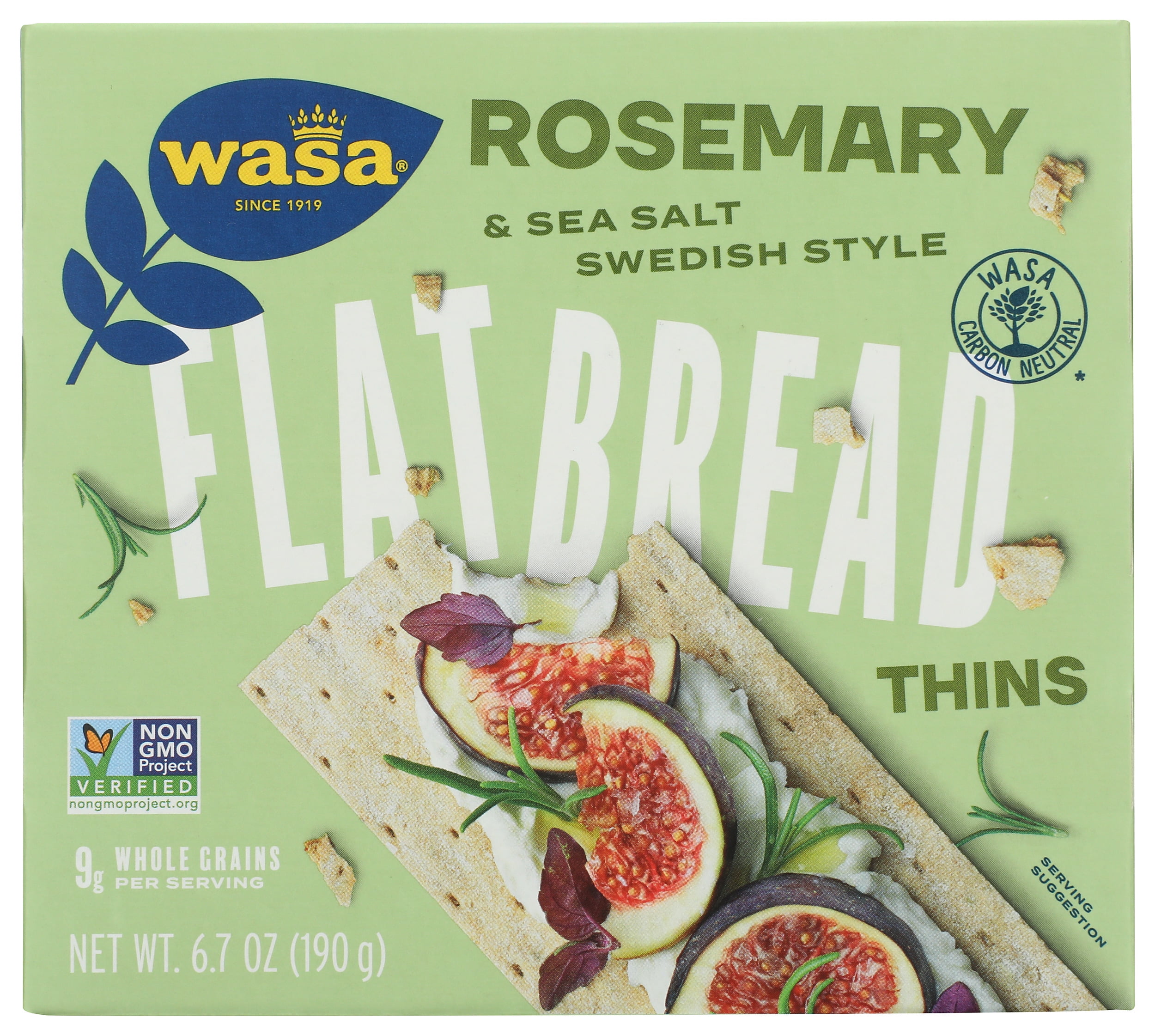 Pack of 10, Wasa Rosemary & Sea Salt Flatbread Thins, 6.7 oz - Walmart.com
