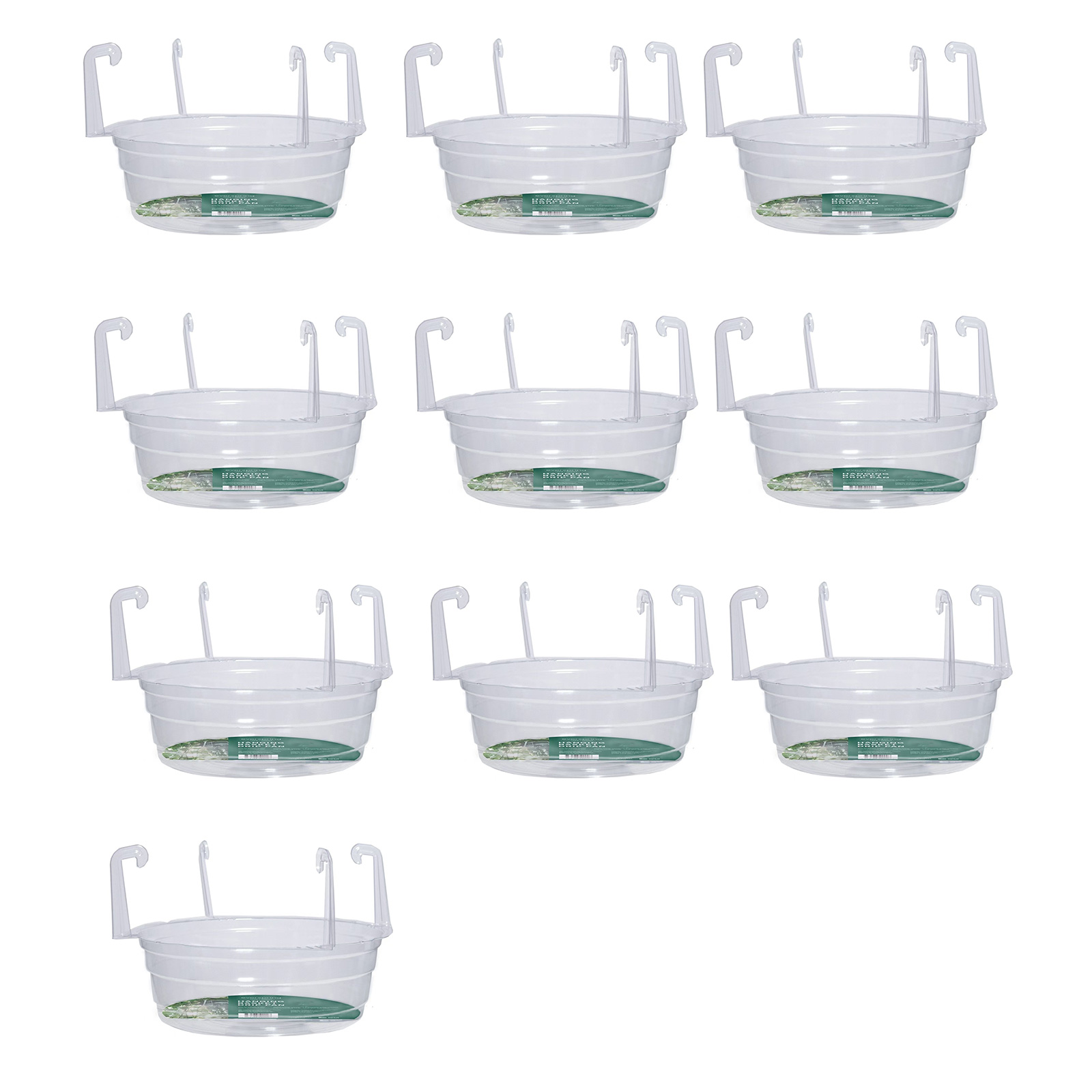 Pack of 10 Weather Resistant Plastic Plant Saucers with Hook Water ...