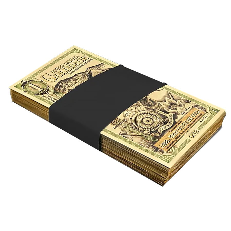 Goldback (South Dakota) - 24K Gold Foil Aurum Note, 1/1000 oz, Pack of ...