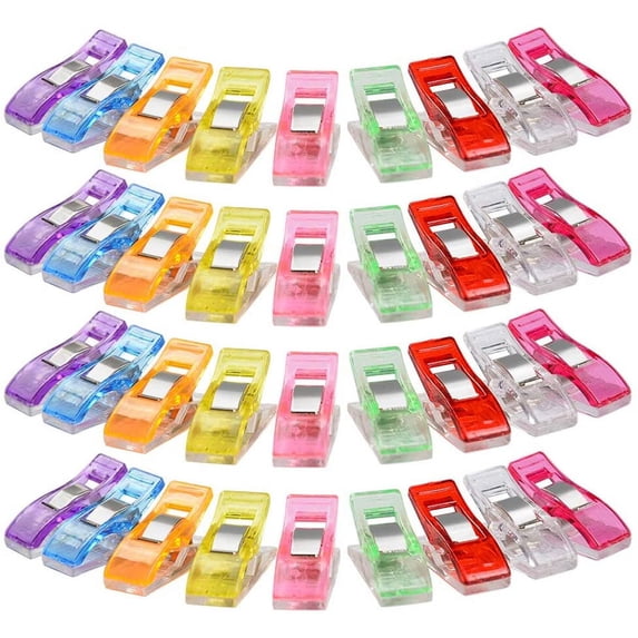 JYNOFD Pack of 100 Multicolored Sewing Clips, Plastic Hem Clips ...