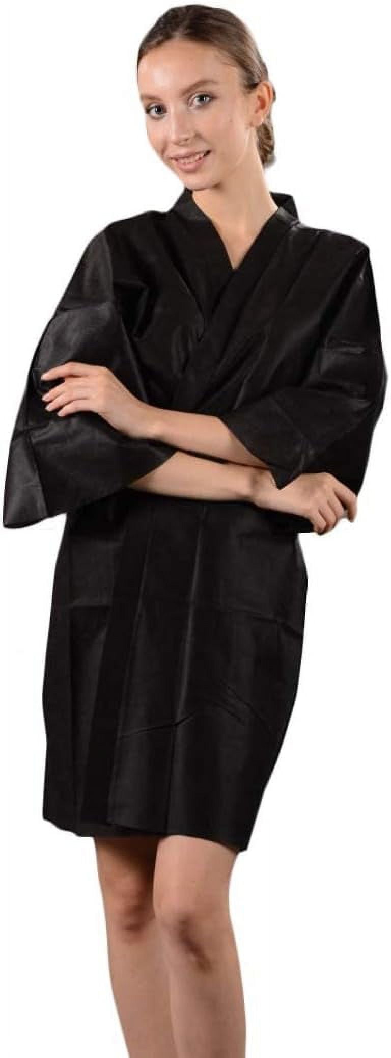 Pack of 100 Disposable Spa Robes Travel Kimono,Hair Salon Smocks Capes Haircut Cape Salon ...