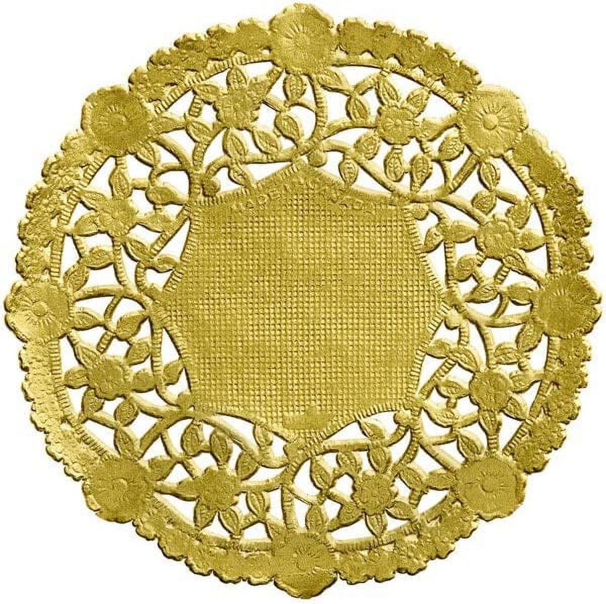 The Baker Celebrations 4" Round Gold Paper Lace Doilies, 100 Count ...