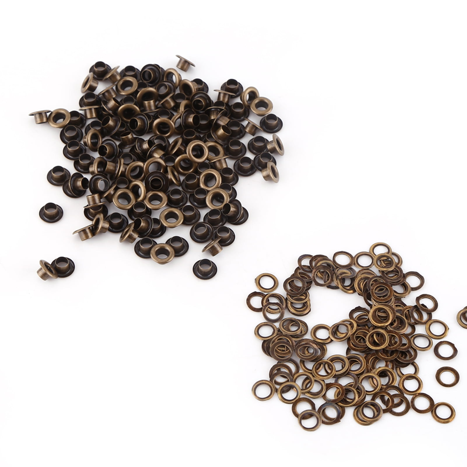 Pack of 100 Metal Eyelets, Brass Eyelets, Small Eyelets with Washers ...