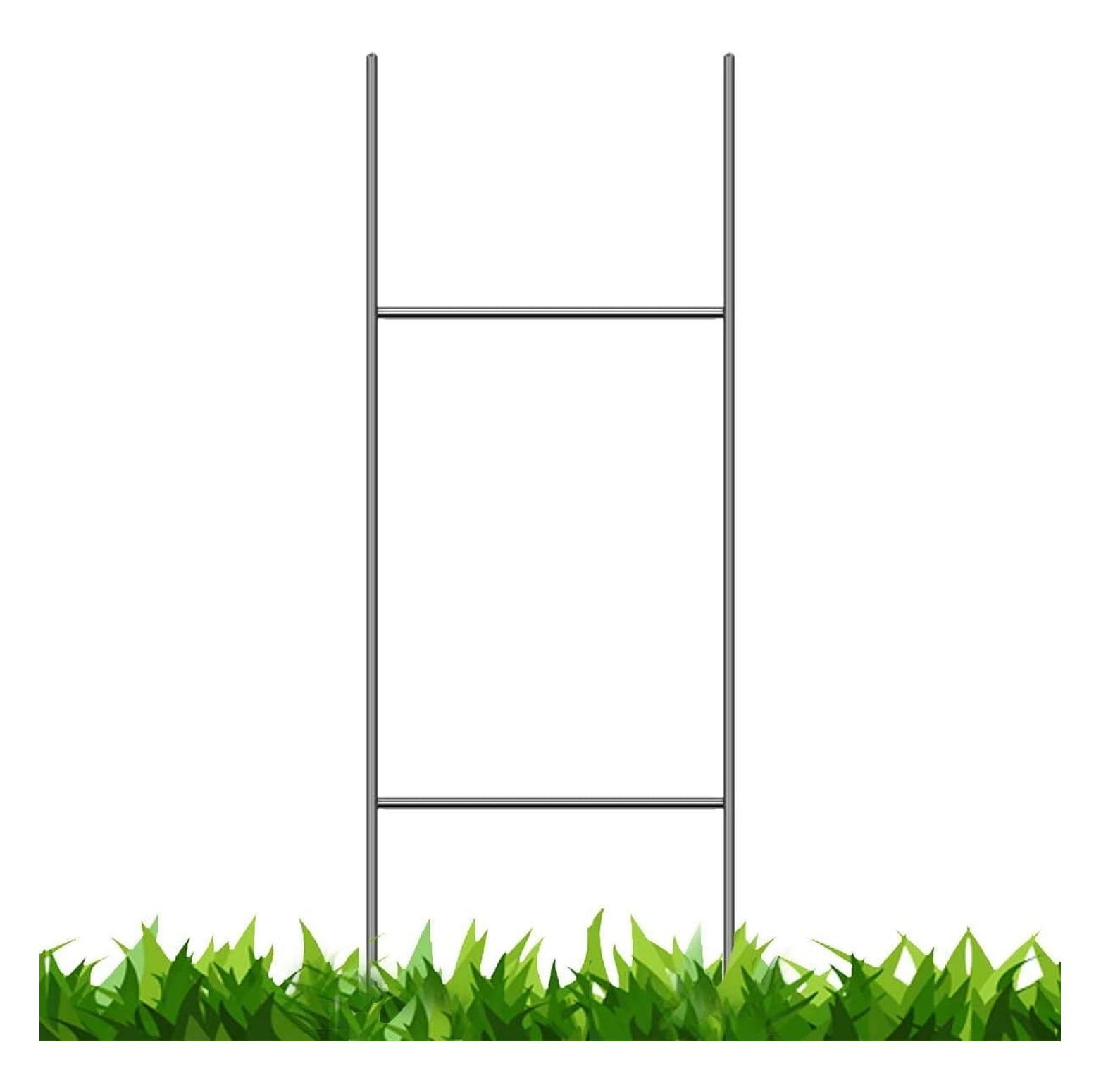 Pack of 100 Metal H-Stakes H Frame Wire Stakes - Yard Sign Stake - Use ...