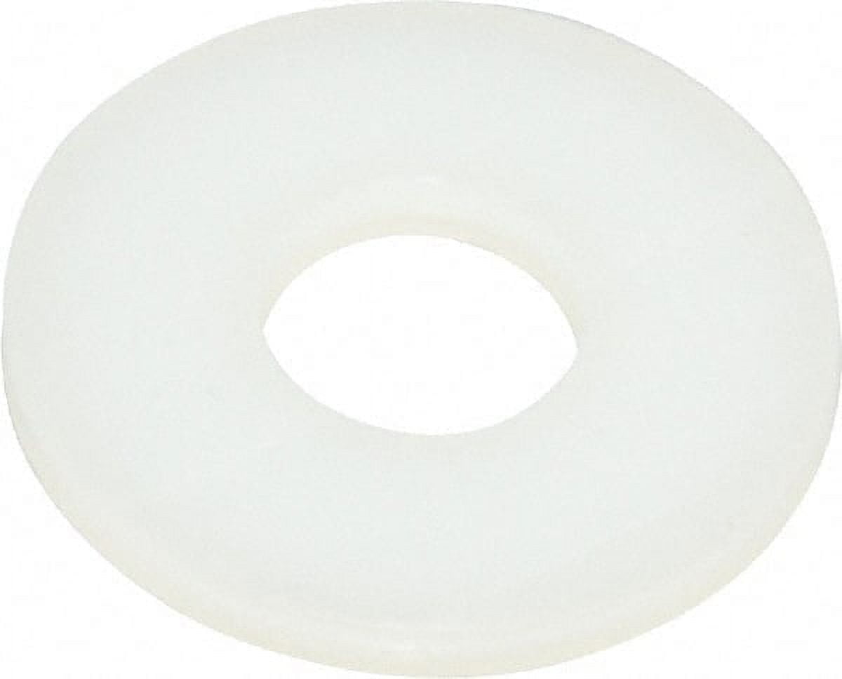 Pack of 100 Nylon 6/6 Standard Flat Washers for 1/4" Screw, Made in USA ...