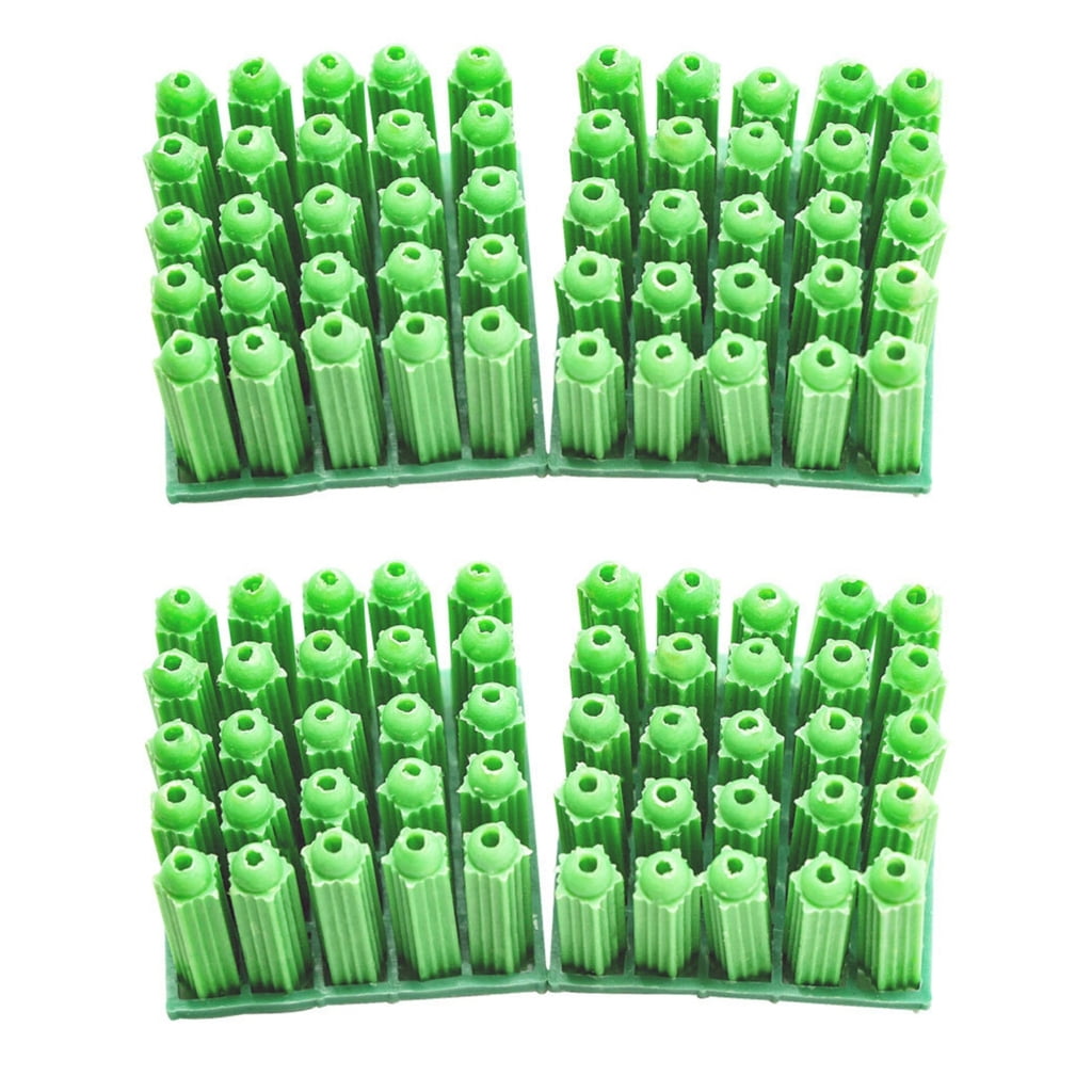 Pack of 100 Nylon Masonry Screws Heavy Duty Plastic Wall Anchors for ...