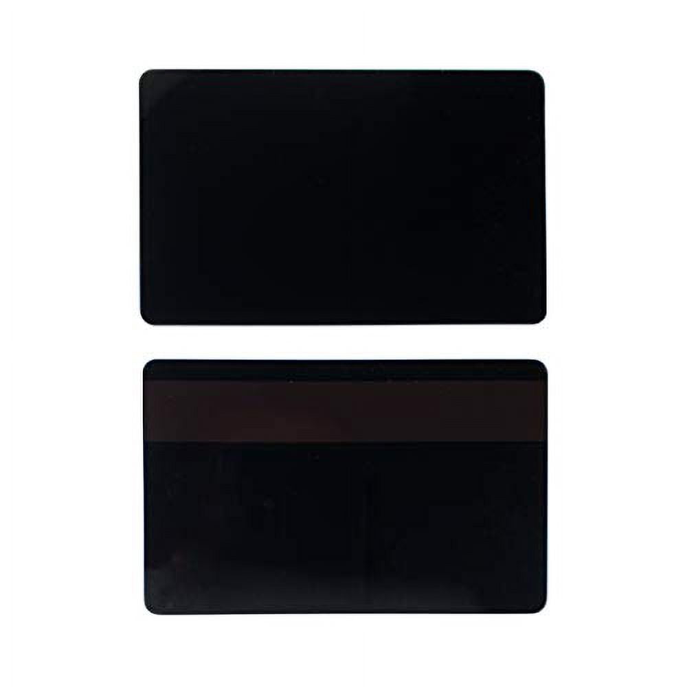 Pack of 100 Premium Graphic Quality Black PVC w/HiCo 3 Track Mag Stripe Cards CR80 30 Mil ...