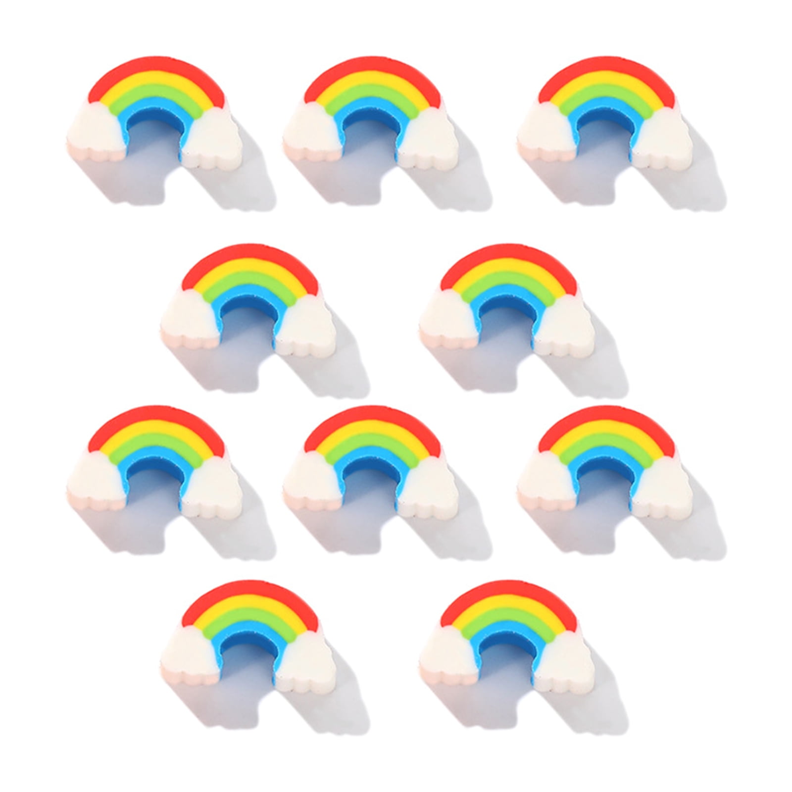 Pack of 100 Rainbow Tiny Erasers Safe Substance for Primary Materials ...