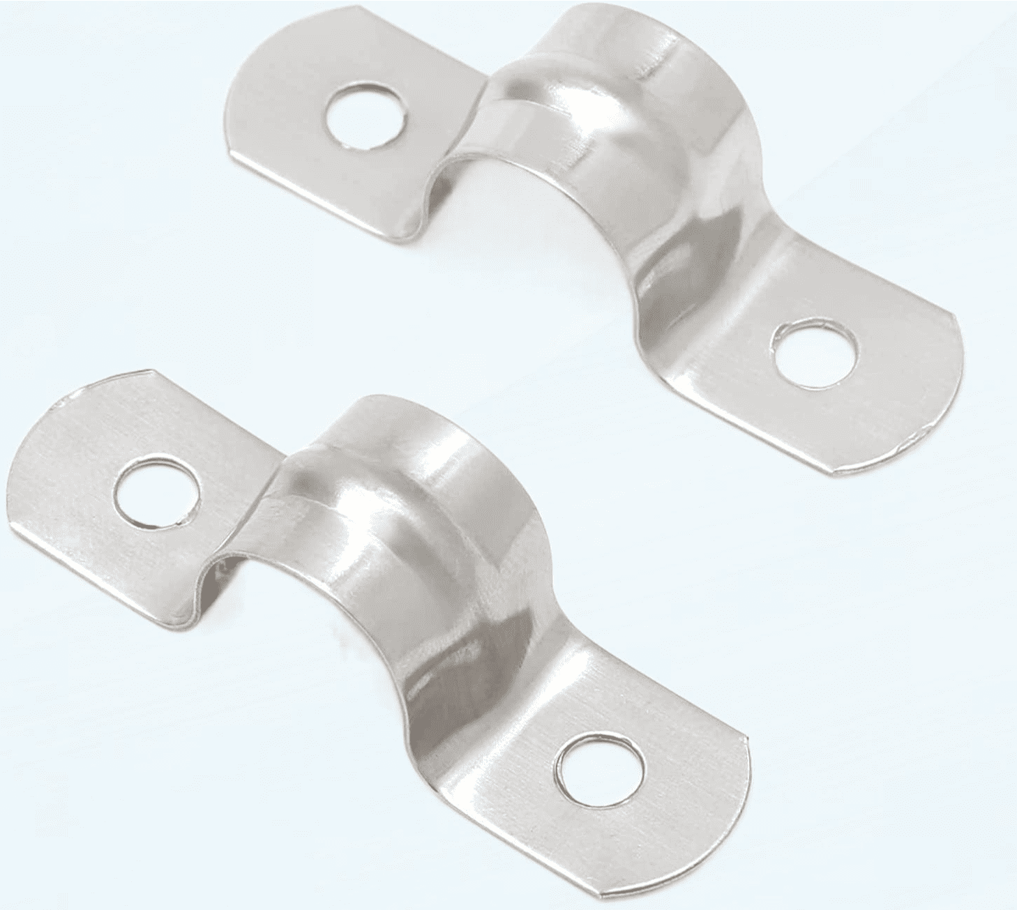 Pack of 100 Stainless Steel Rigid Pipe Straps, U Bracket Cable Clamps ...