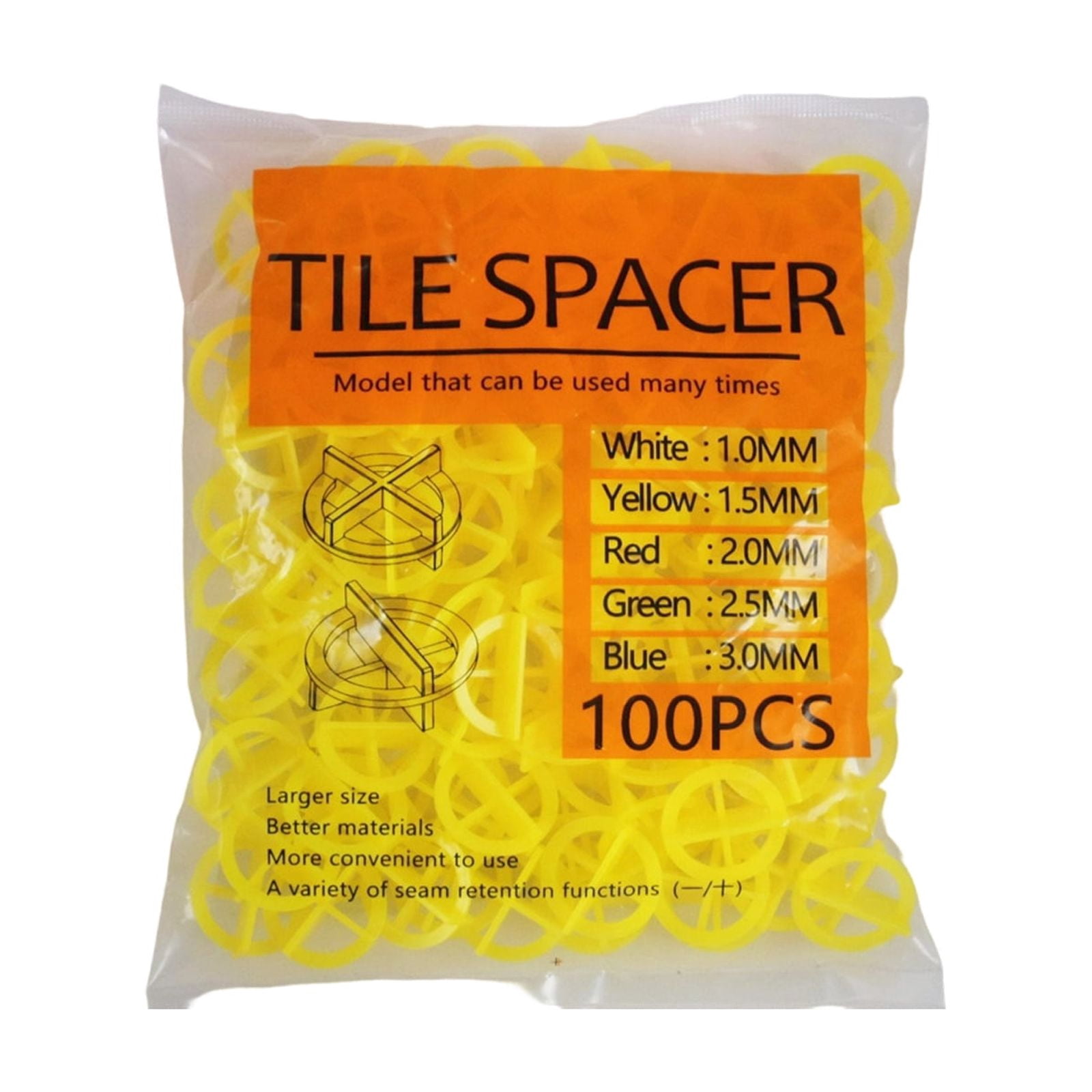 Pack of 100 User Friendly Tiles Installation Spacers for Quick Easy ...