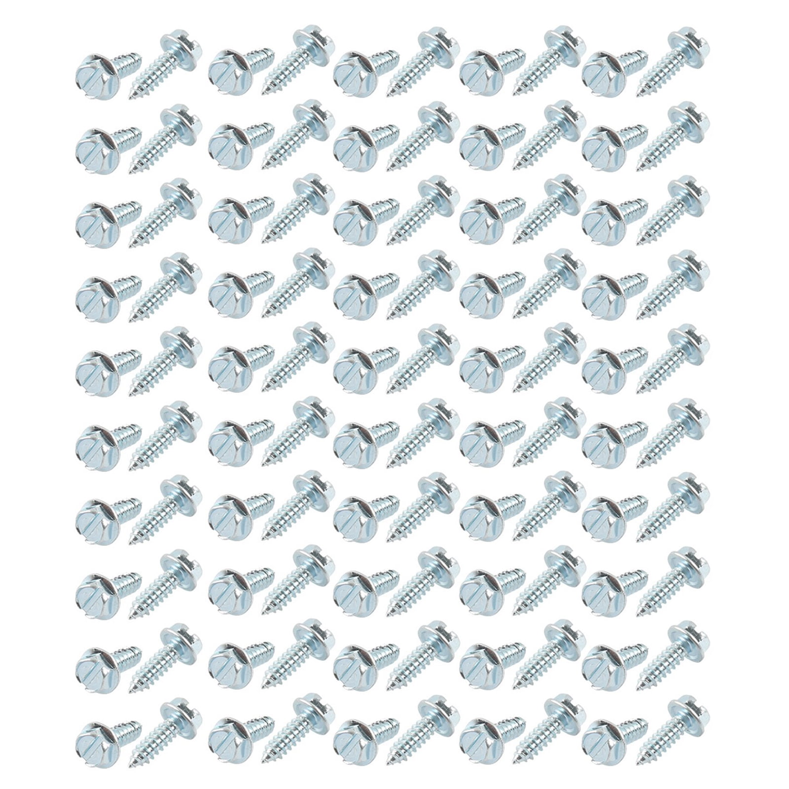 Pack of 100 Vehicle License Plate Screws Fasteners Bolts Rust Resistant ...