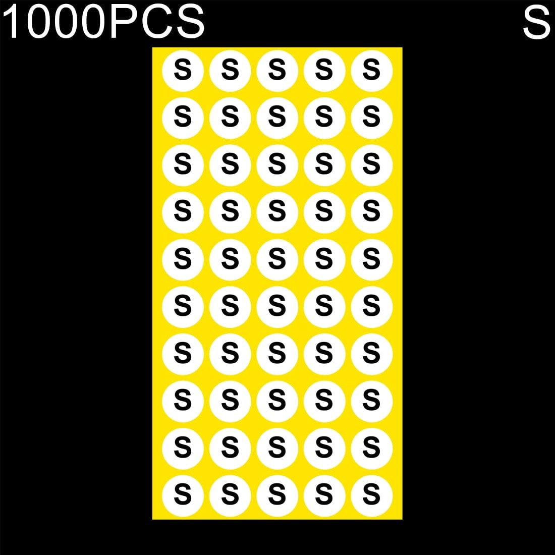 Pack of 1000 Clothing Size Stickers Round Self-Adhesive Size Labels ...