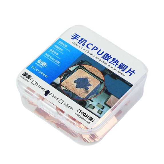 Pack of 100pcs Easy Installation Copper Cooling Sheet Thermal Pad for ...