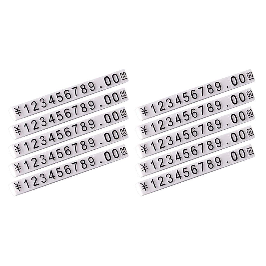 Pack of 10cps Assembly Price Tags Display Cubes Blocks Numerals Price ...