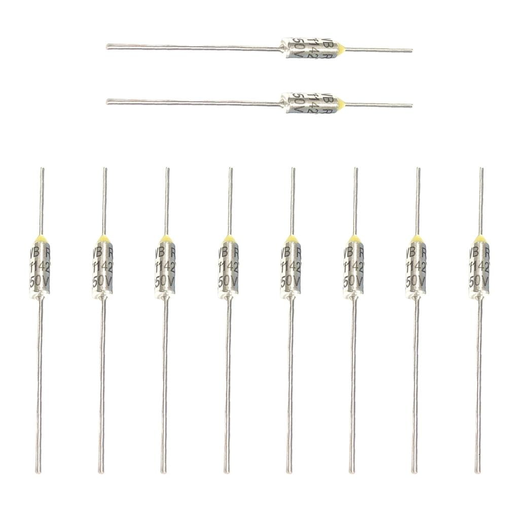 Pack of 10pcs Metal Thermal Cutoffs Thermal Fuses for Motor Transform ...