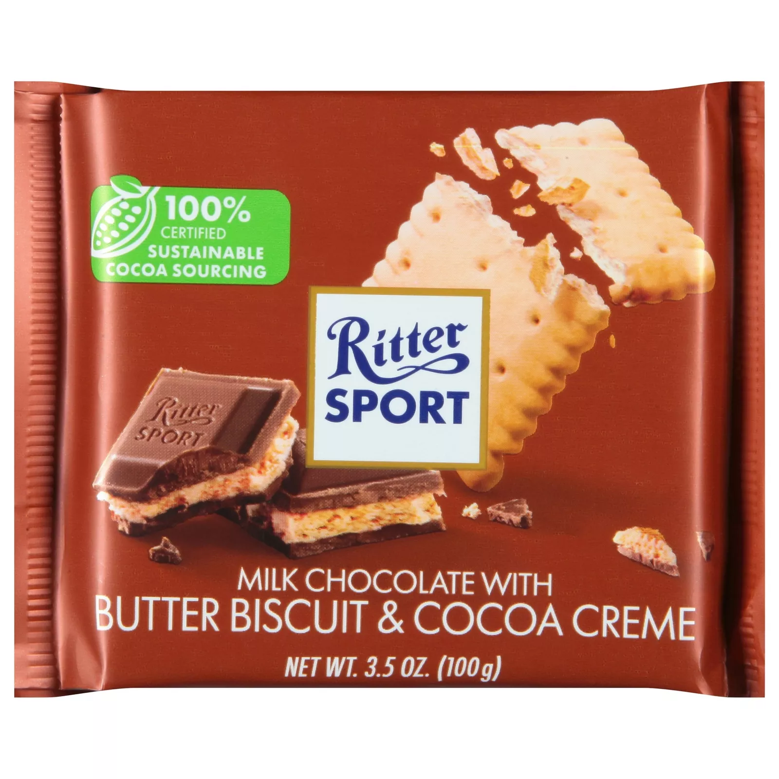 Pack of 11, Ritter Sport Milk Chocolate with Butter Biscuit & Cocoa Bar ...