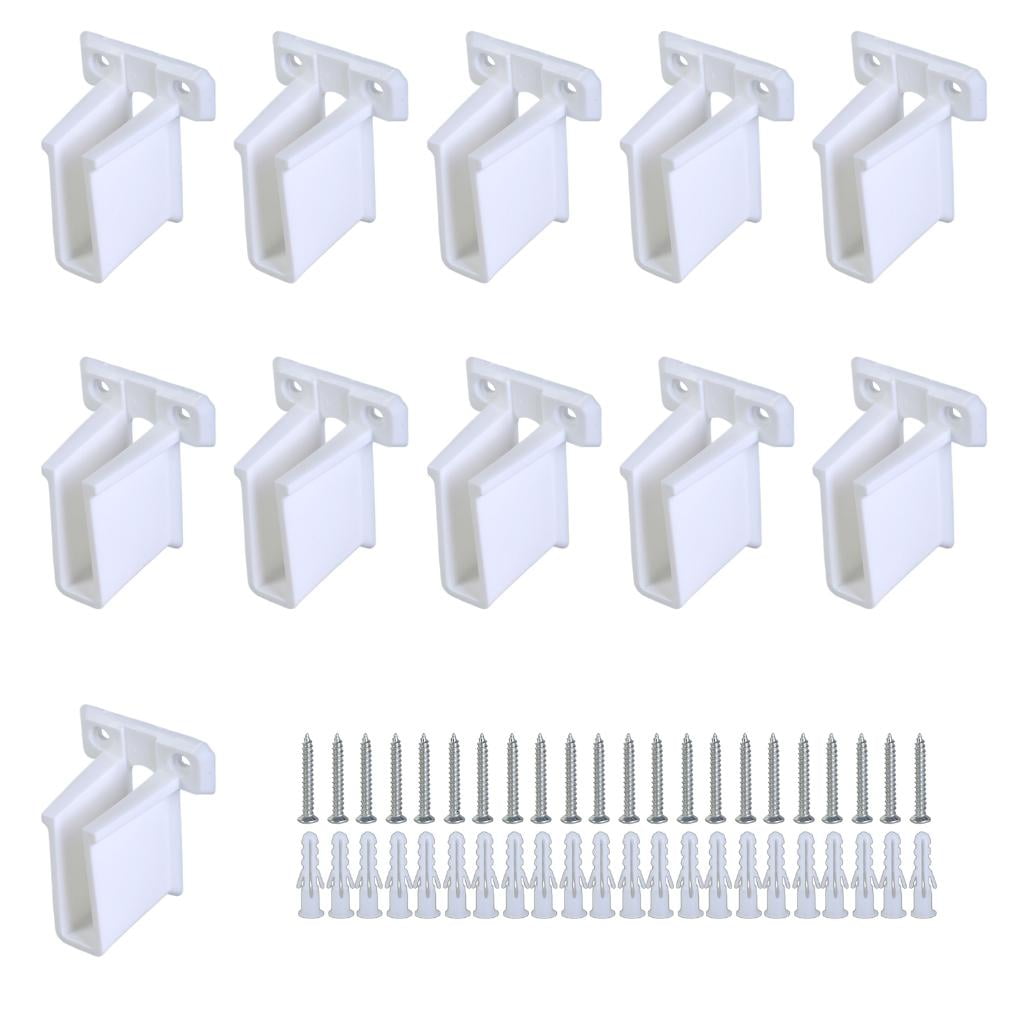 Pack of 11 Sturdy Stainless Steel Shelf End Brackets for Closet ...