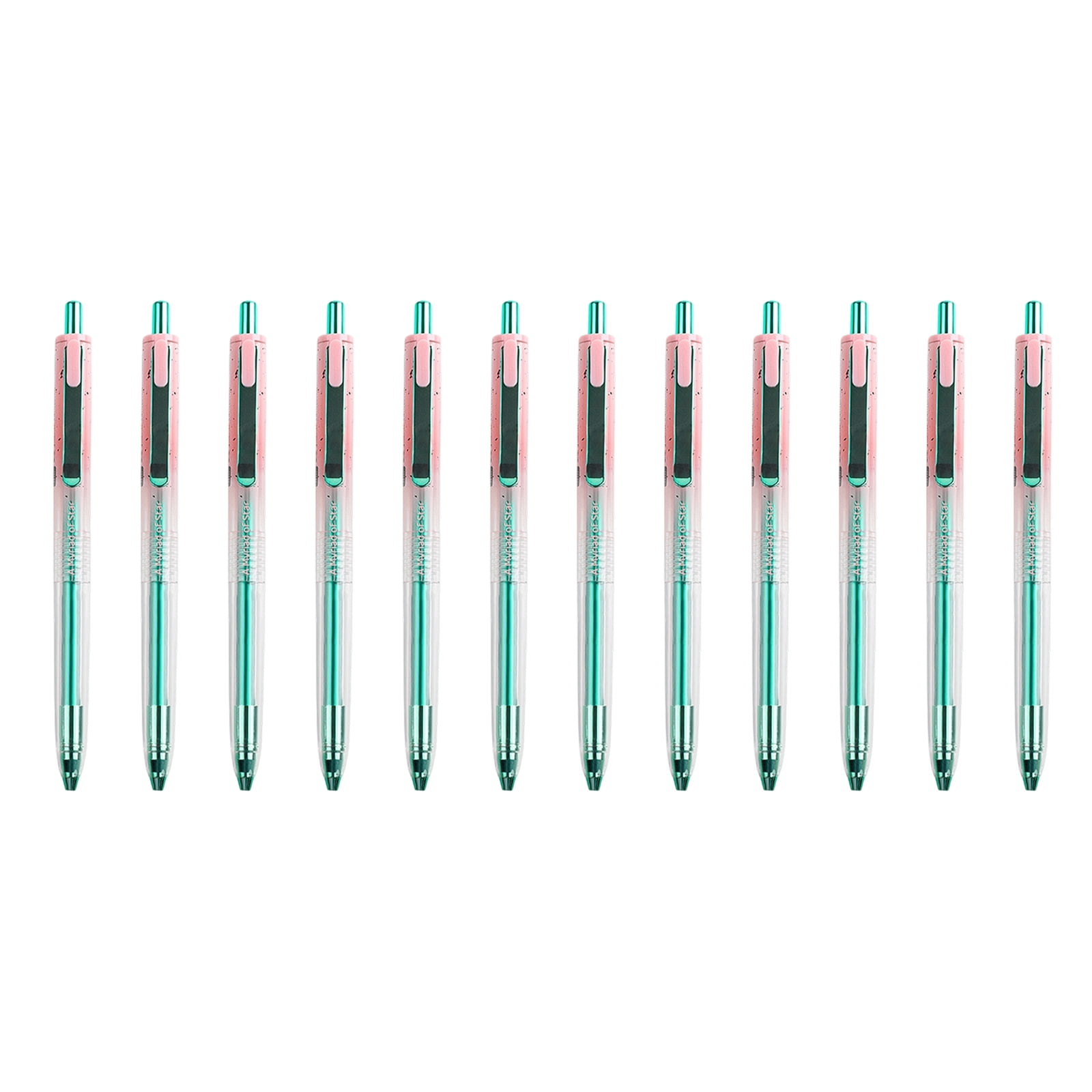 Pack of 12 0.5mm Quiet Clicks Gel Pen Quick Drying Ink Smooth Writing ...
