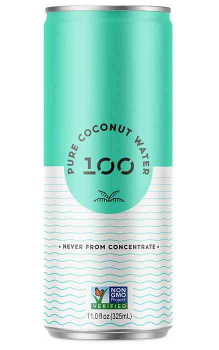 Pack of 12, 100 Coconuts Pure Coconut Water 11 fl oz - Walmart.com