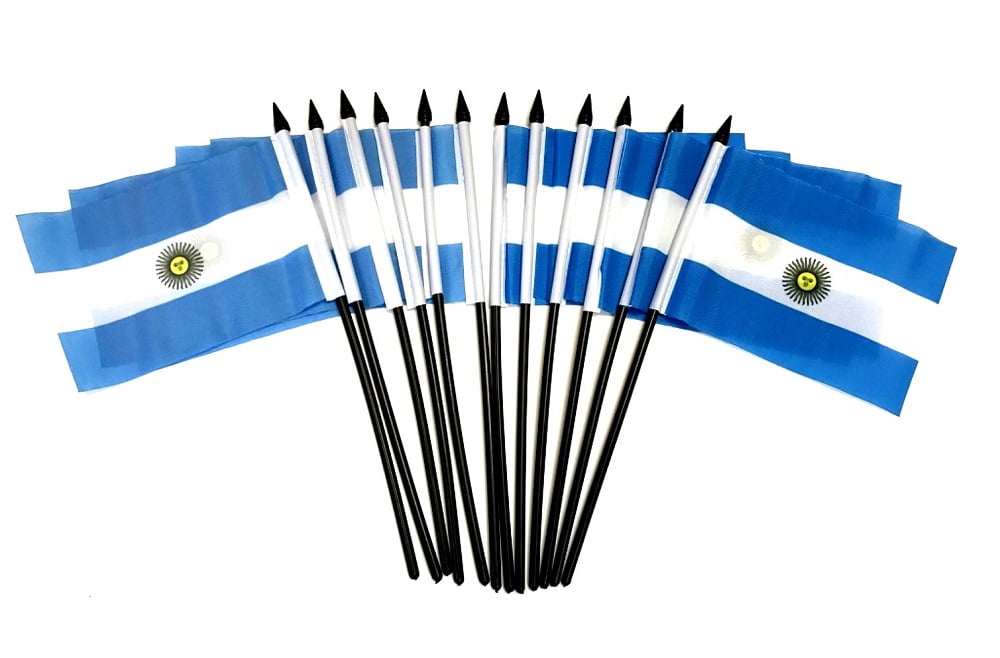 Pack of 12 4"x6" Argentina International Polyester Miniature Office ...