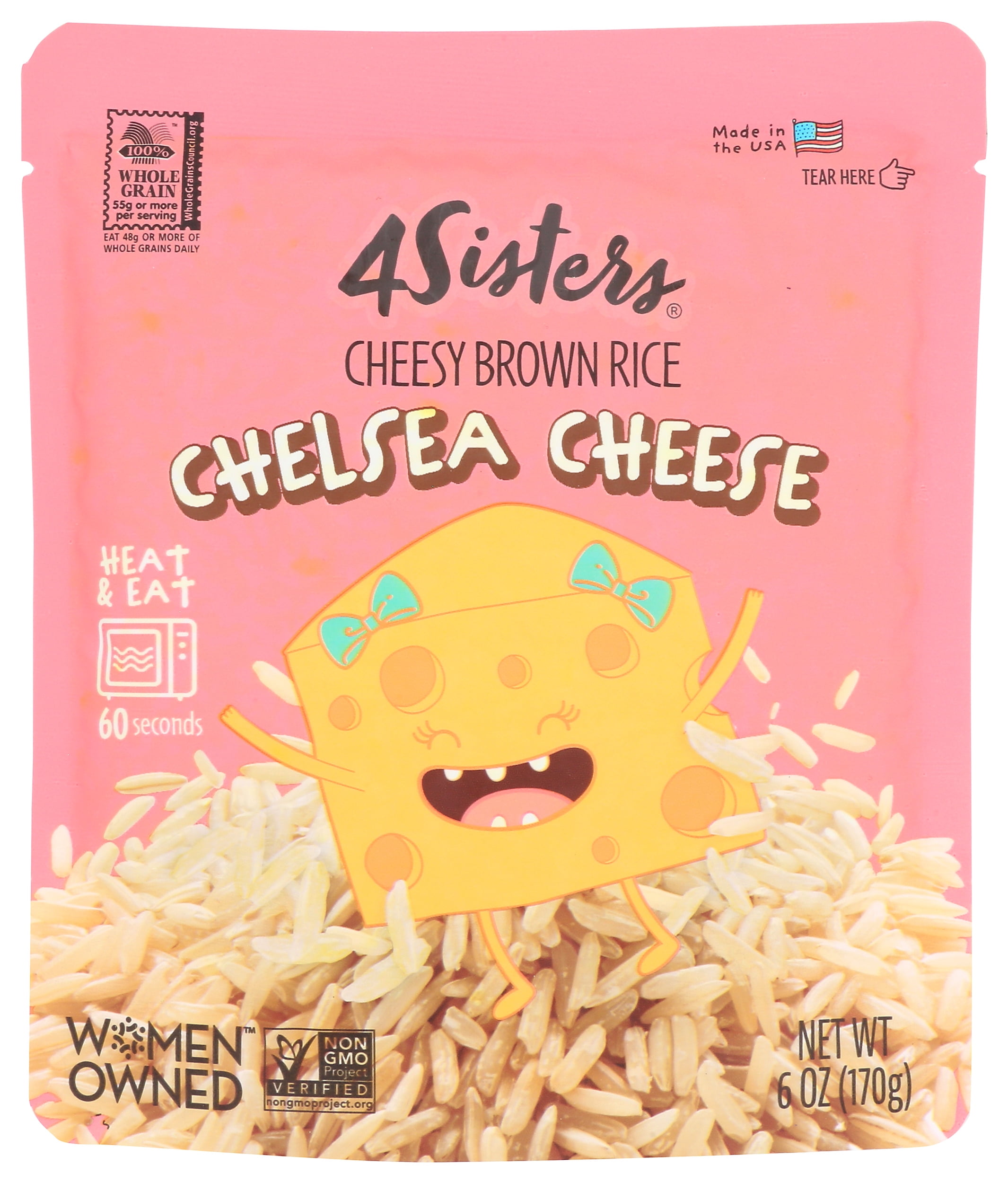 (Pack of 12), 4sisters Rice Brown Cheesy "Chelsea Cheese", 6 Oz ...