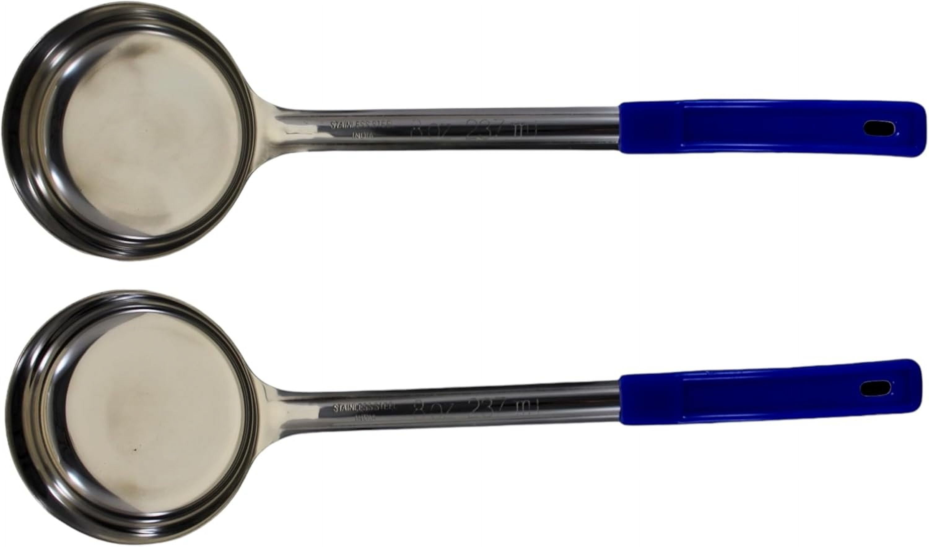 Pack of 12 - 8 Ounce Solid Stainless Steel Portion Control Ladle Spoon ...