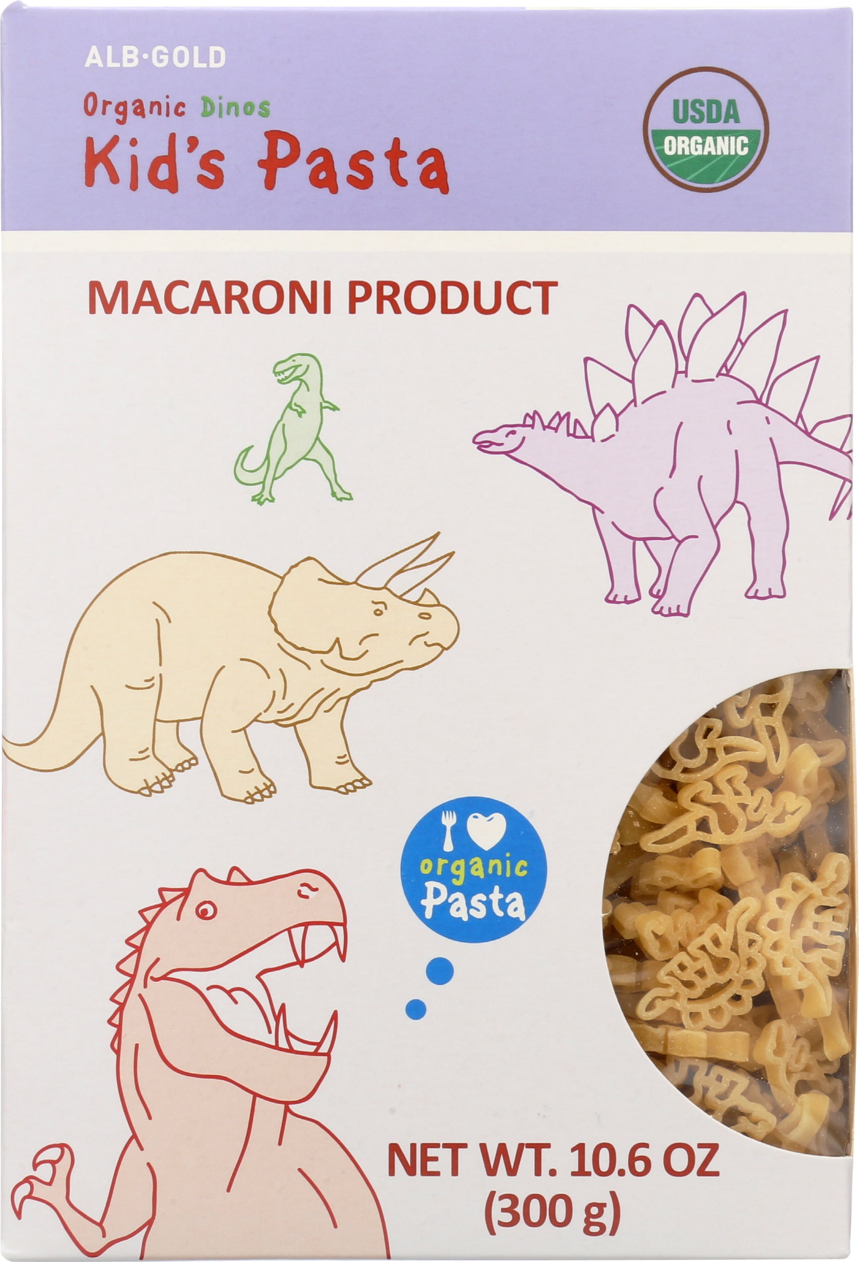 Pack of 12, Alb Gold Organic Dinosaur Shape Kid's Pasta, 10.6 oz ...