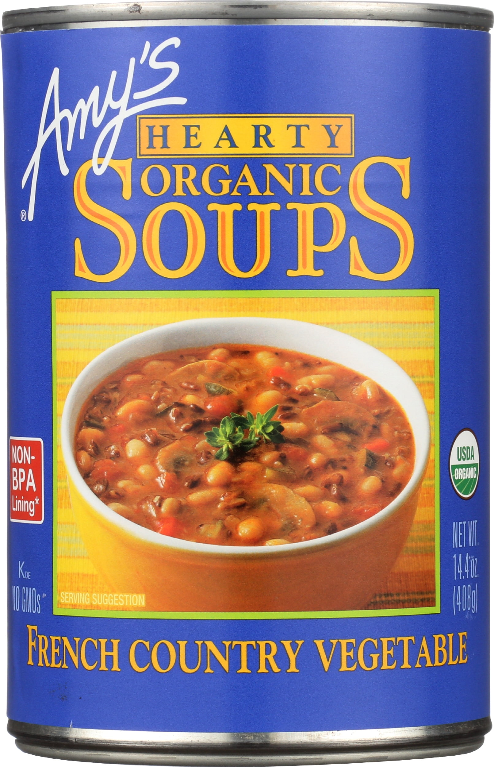 Pack of 12, Amy's Organic Hearty French Country Vegetable Soup, 14.4 oz ...
