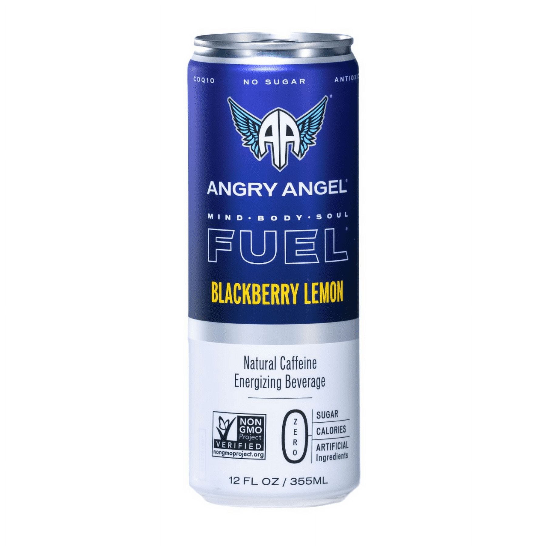 Pack of 12, Angry Angel Fuel Blackberry Lemon Energy Drink, 12 fl oz ...