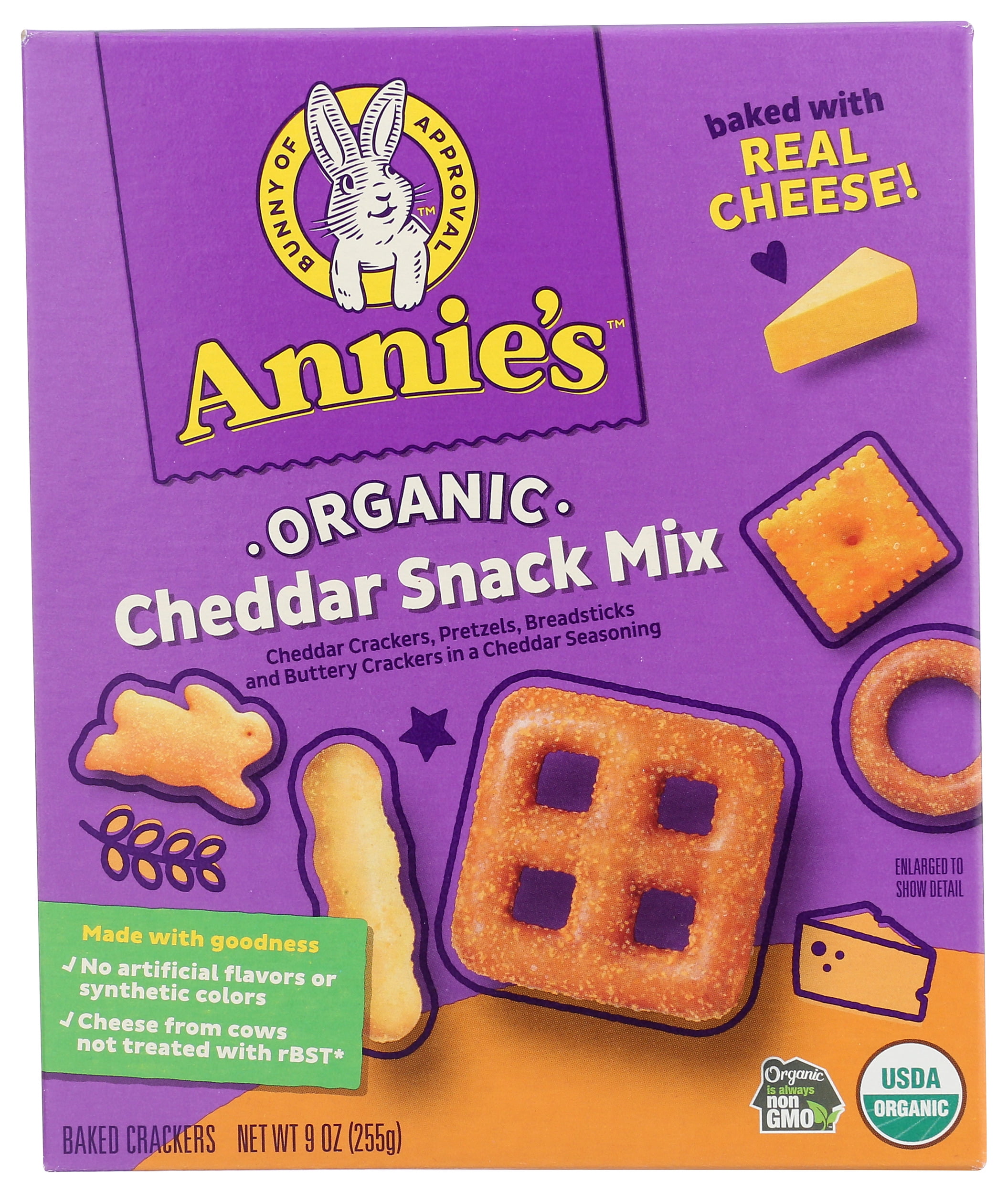 Pack of 12, Annies Homegrown Organic Cheddar Snack Mix, 9 oz - Walmart.com