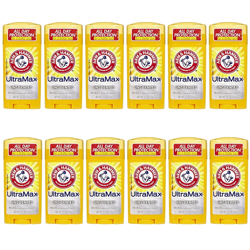 Pack of (12) Arm And Hammer Ultramax, Unscented Antiperspirant ...