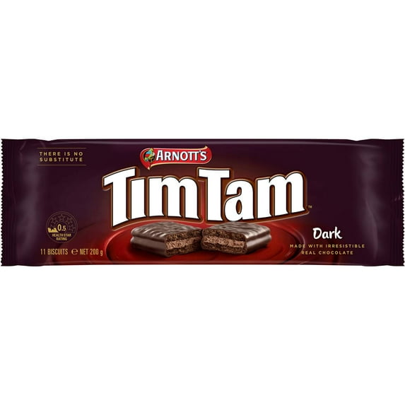 (Pack of 12), Arnott's Cookies Tim Tam Dark Chocolate, 7oz - Walmart.com