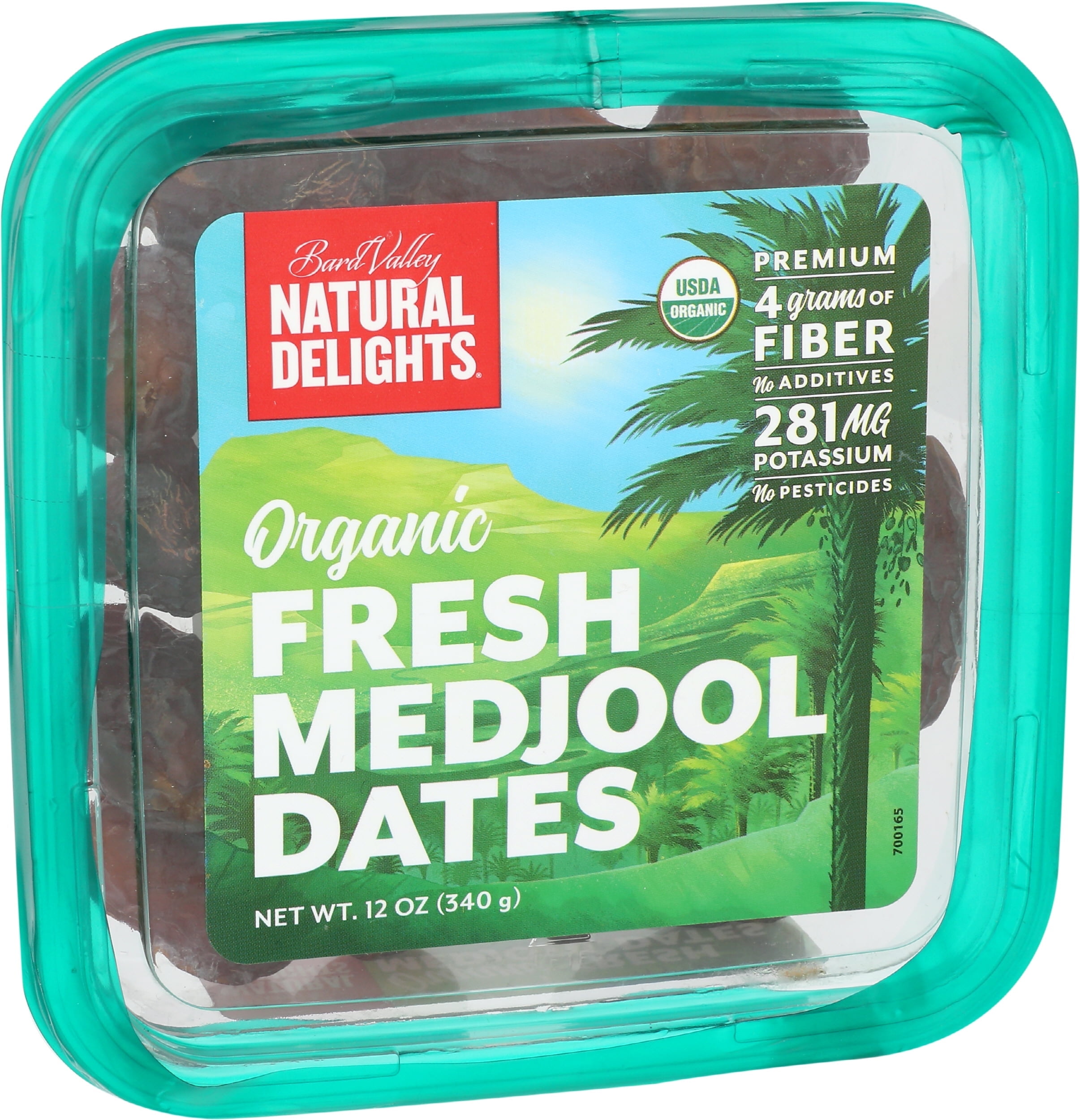 (Pack of 12) Bard Valley Natural Delights Organic Fresh Medjool Dates ...