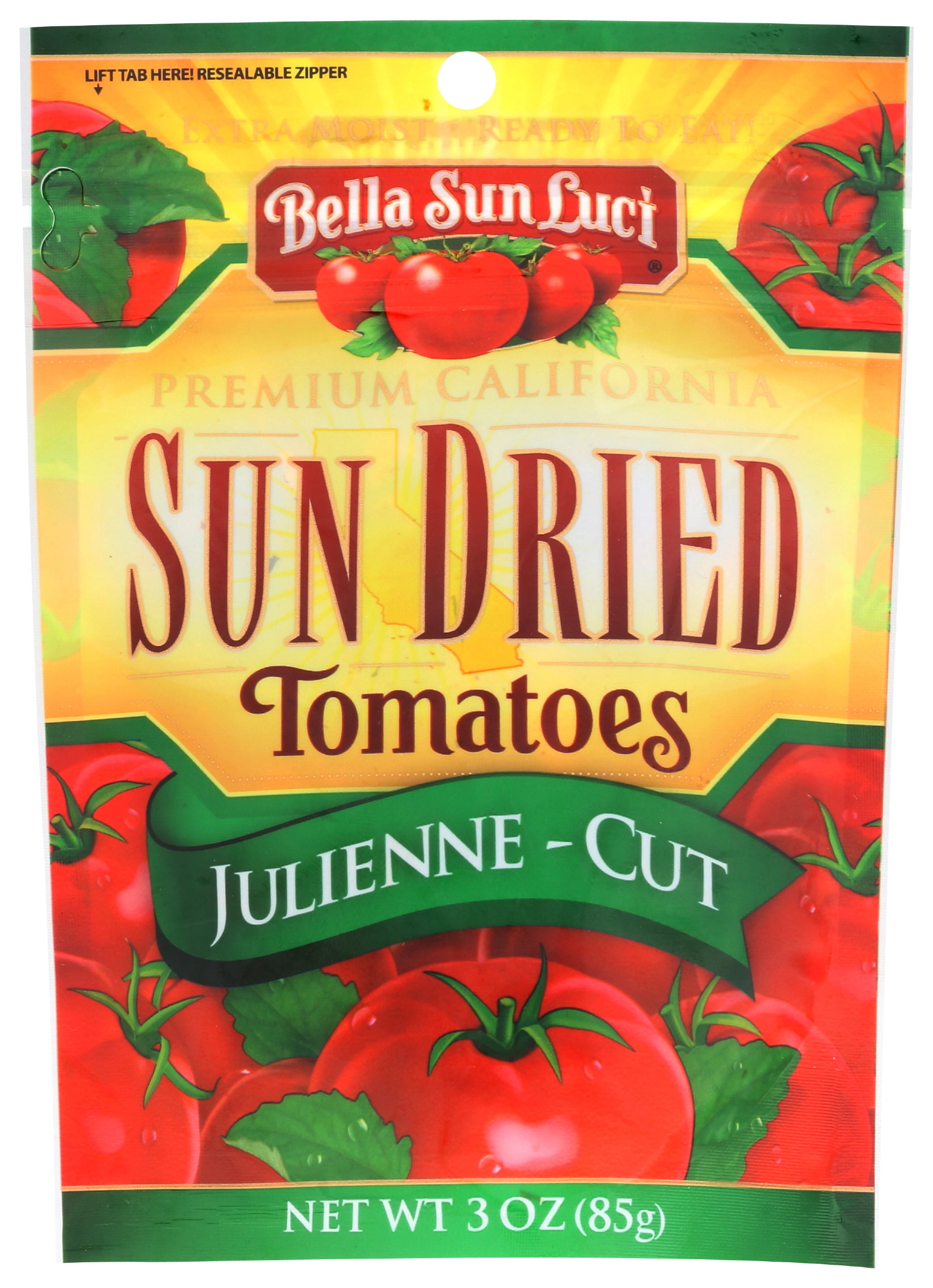 Pack of 12, Bella Sun Luci Dried Tomatoes Julienne-Cut, 3 oz - Walmart.com