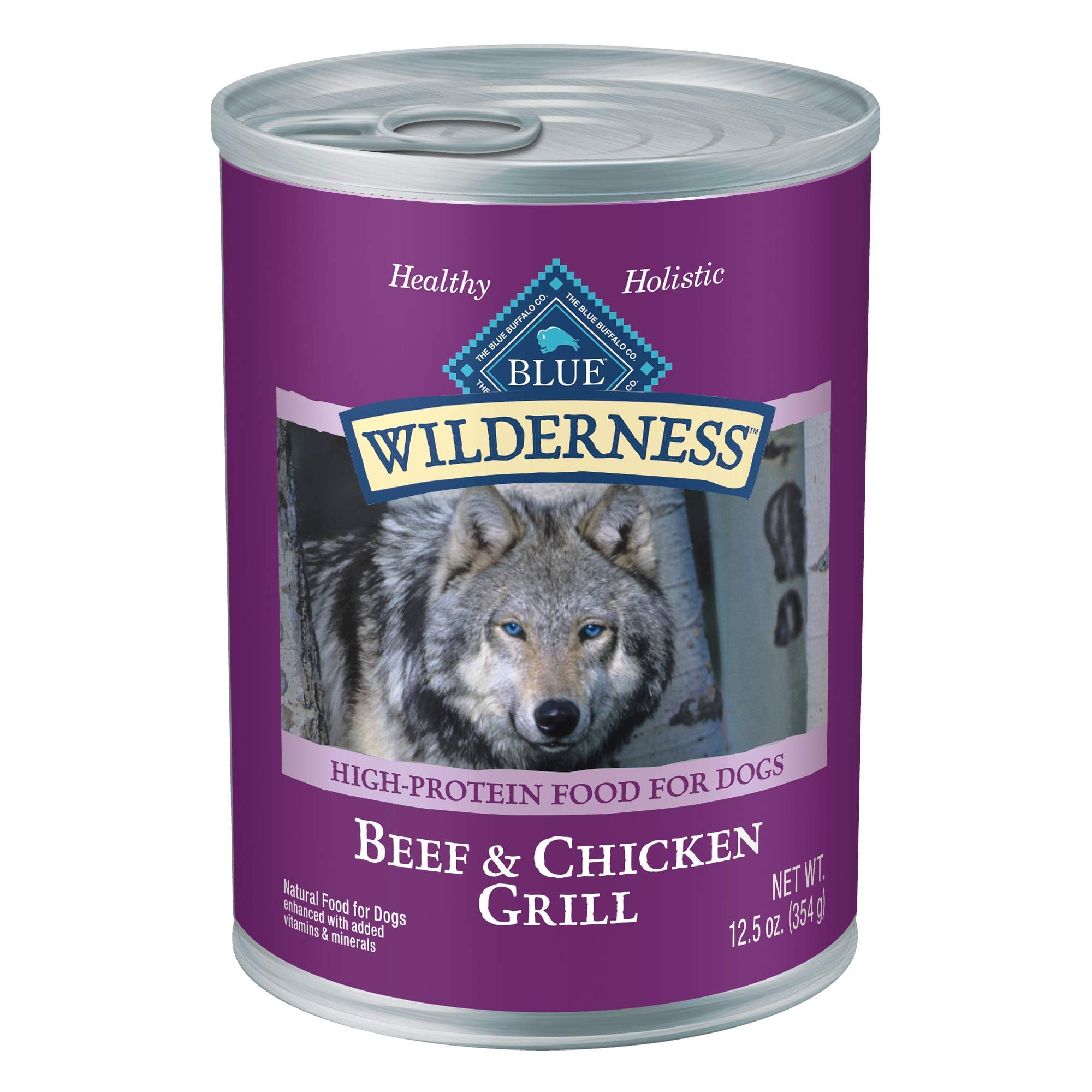 (Pack of 12) Blue Buffalo Wilderness Adult Wet Dog Food, Beef & Chicken ...