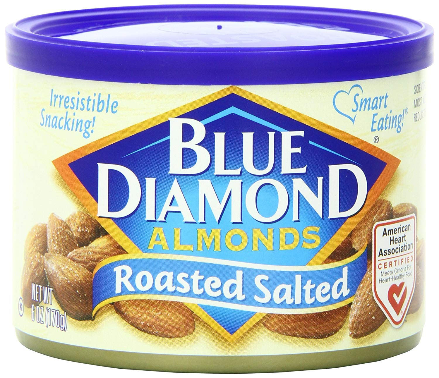 Pack of 12, Blue Diamond Roasted Salted Almonds, 6 oz - Walmart.com