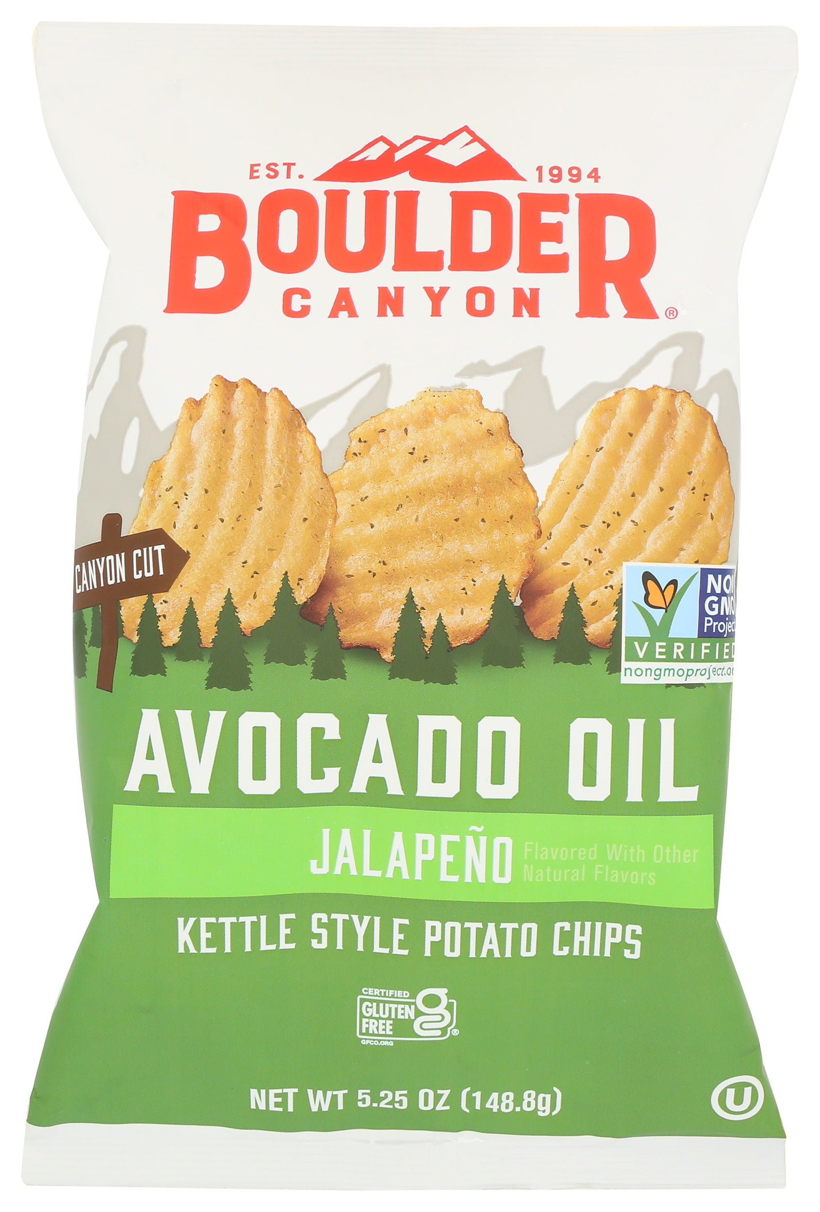 (Pack of 12), Boulder Canyon Avocado Oil Jalapeño Potato Chips, 5.25 oz ...