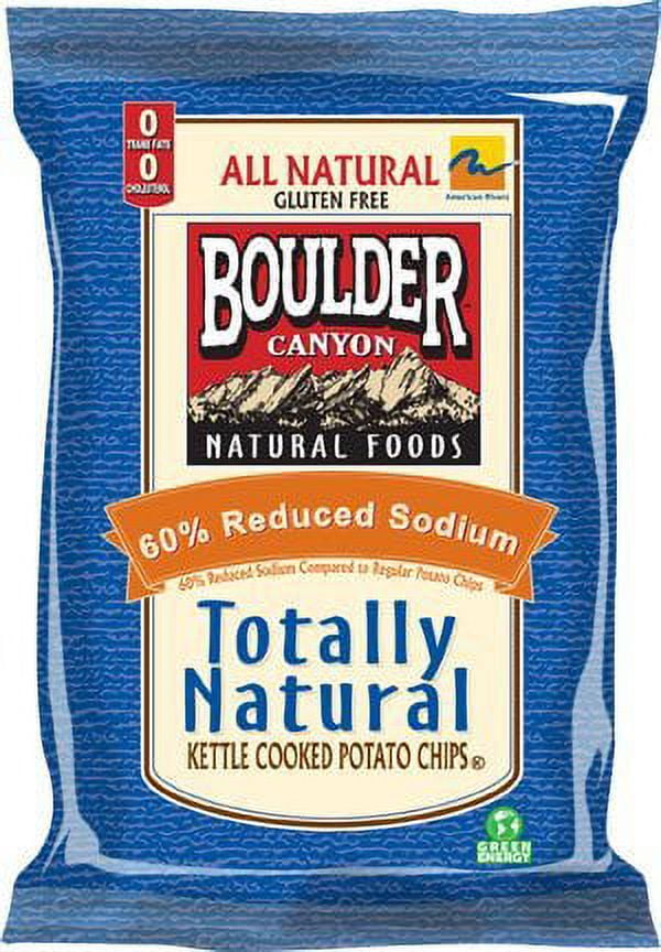 (Pack of 12), Boulder Canyon Less Sodium Kettle Style Potato Chips, 6.5 ...