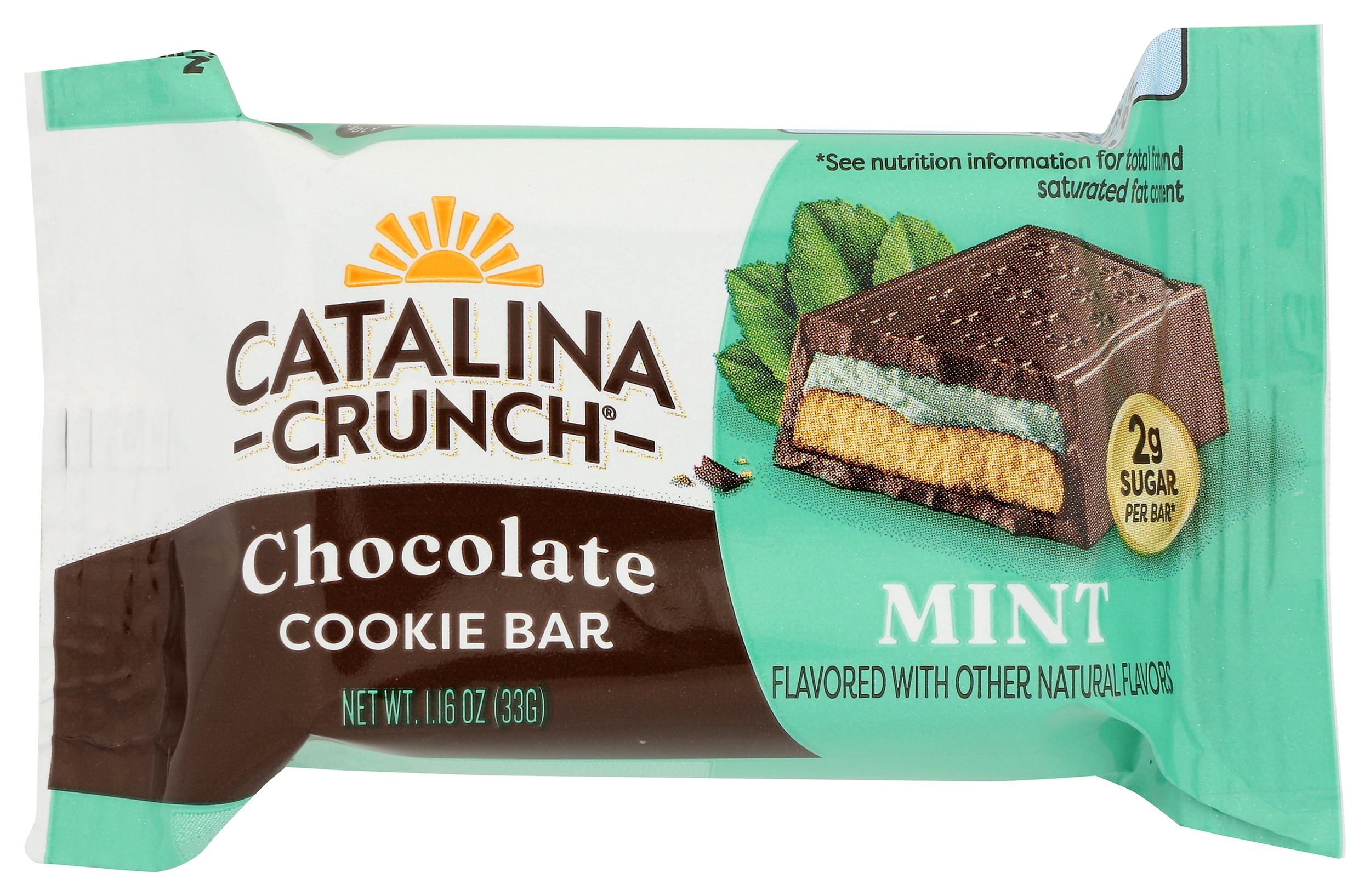 Pack of 12, Catalina Crunch Mint Chocolate Cookie Bar, 1.16 oz ...
