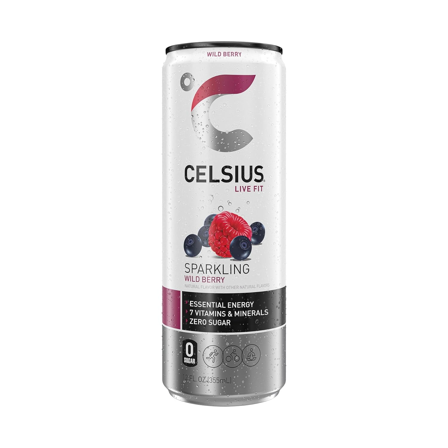Pack of 12, Celsius Sparkling Wild Berry, 12 oz - Walmart.com