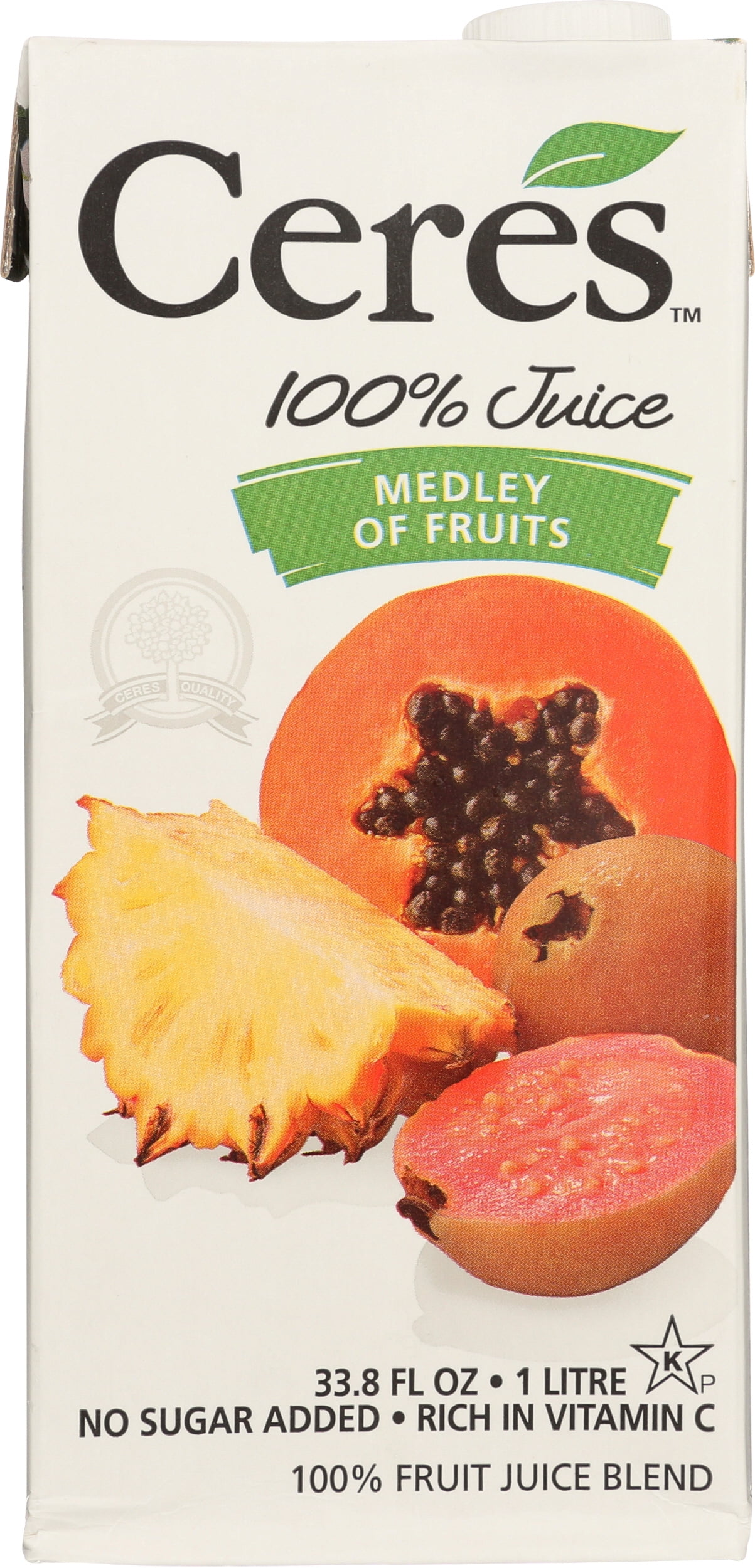 Pack of 12, Ceres Medley of Fruits 100% Juice, 33.8 fl oz - Walmart.com
