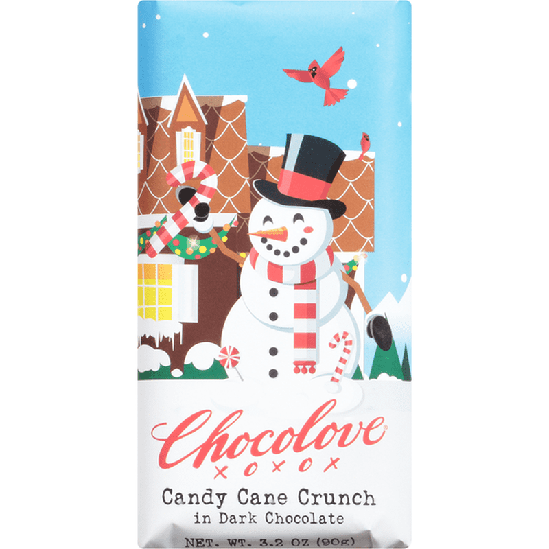 (Pack of 12), ChocoLove Candy Cane Crunch in Dark Chocolate, 3.2 oz ...