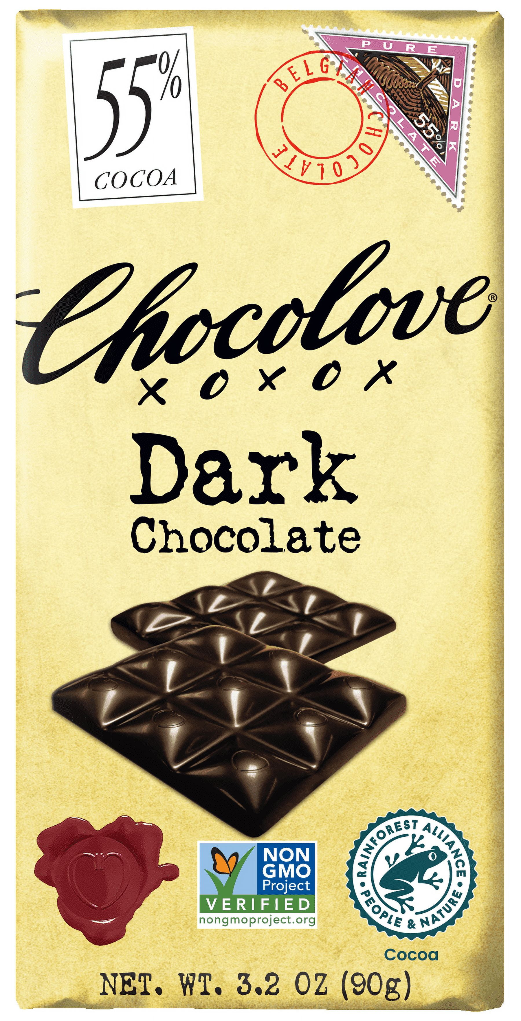 Pack of 12, Chocolove 55% Cocoa Dark Chocolate Bar, 3.2 oz - Walmart.com
