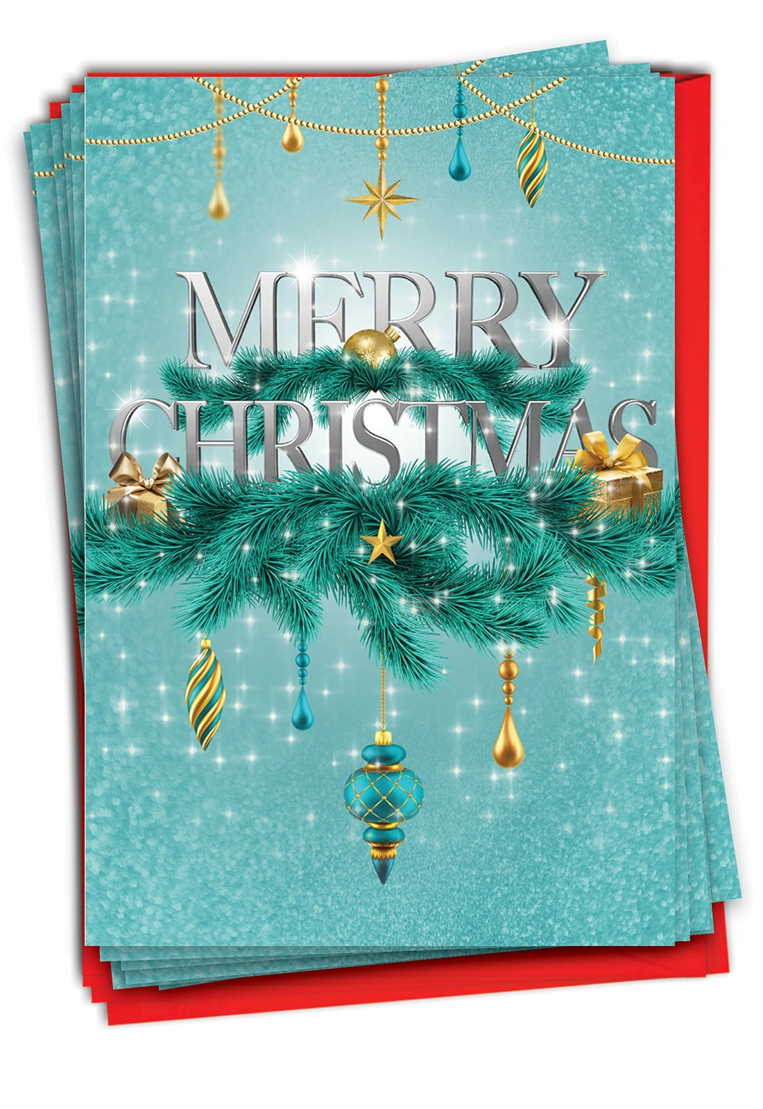Pack of 12 Christmas Greeting Cards (1 Design, 12 Cards) - Season's ...