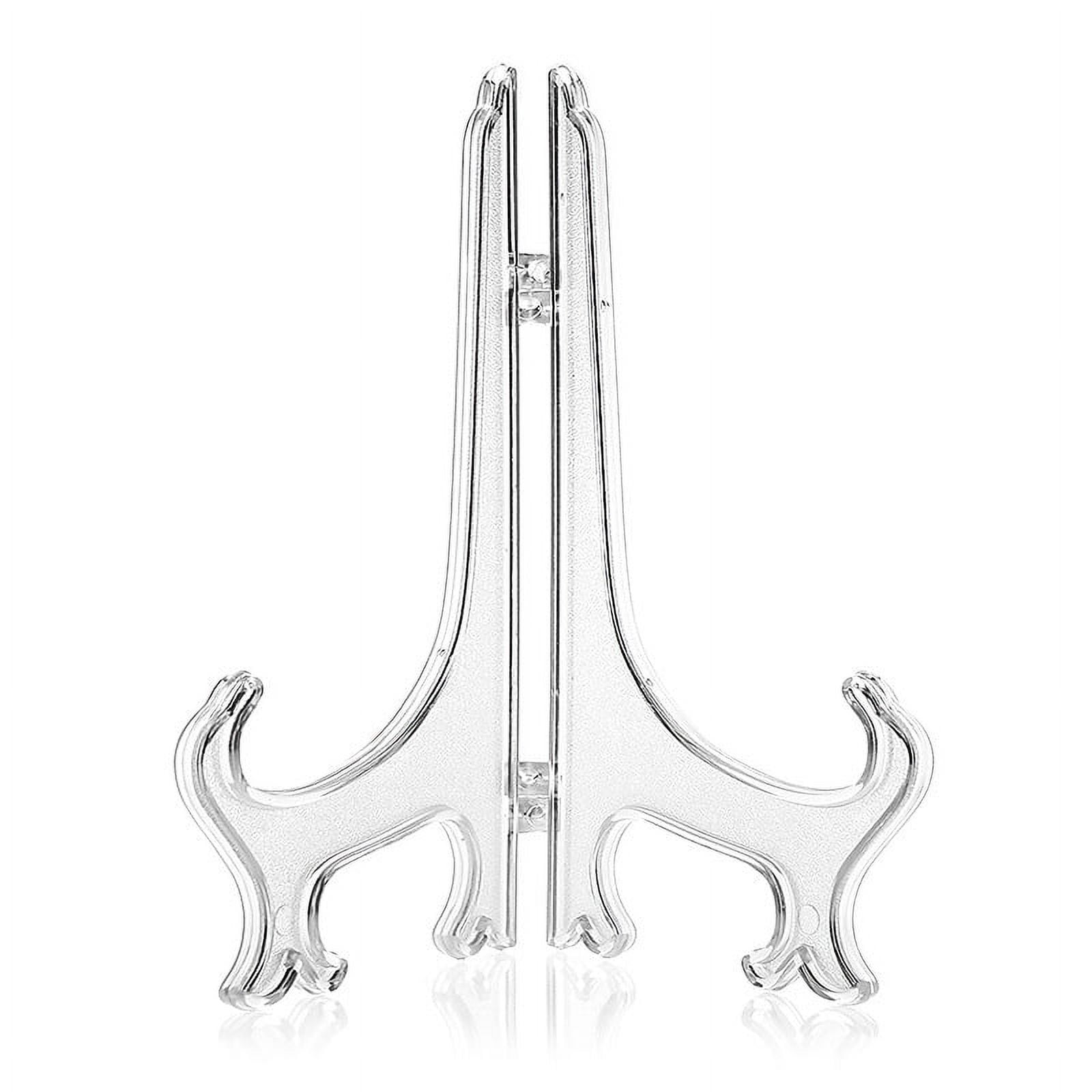 Pack of 12 Clear Plastic Easels Plate Stands to Display Plates ...