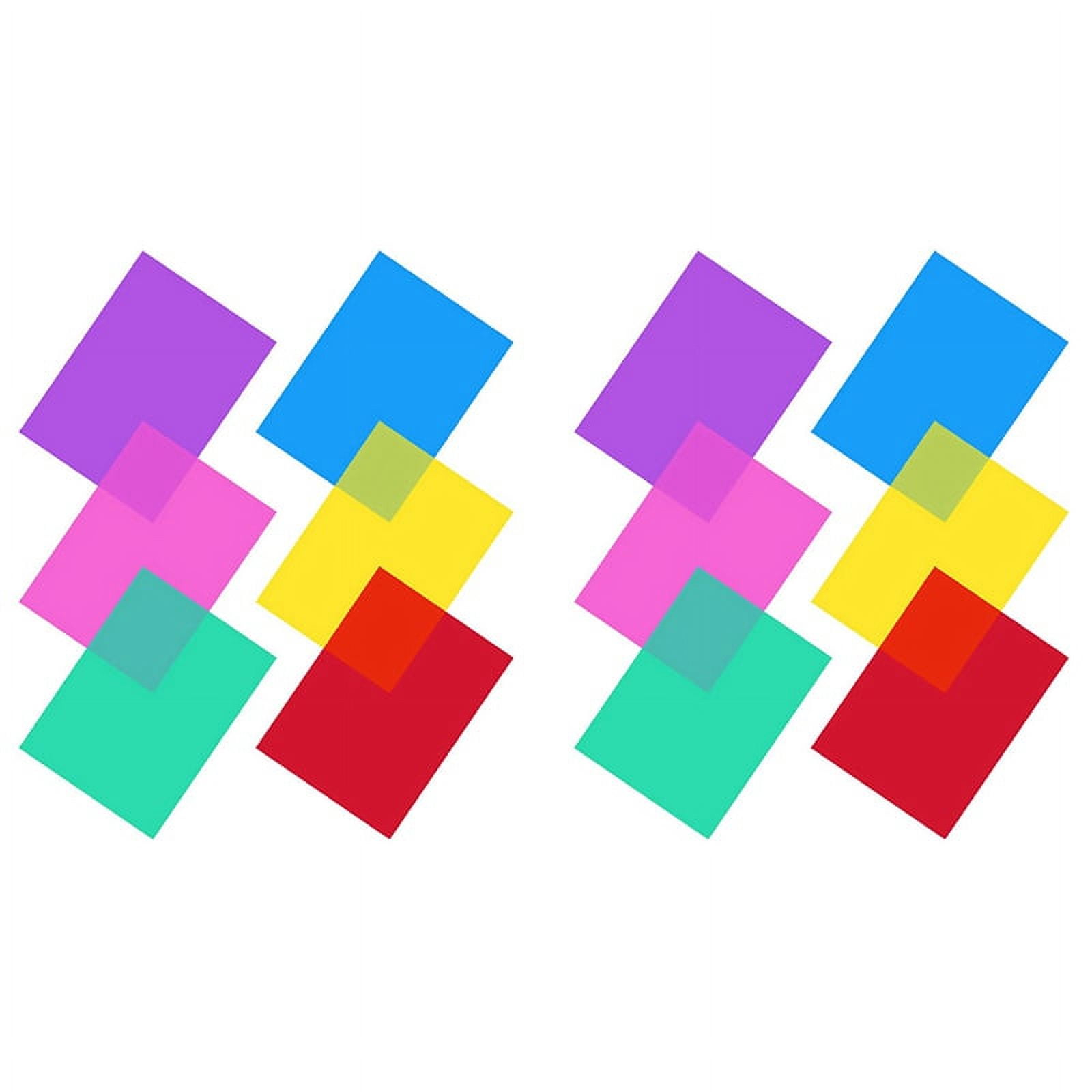 Pack of 12 Colour Films Gel, Transparent Coloured Film, Heat for Lamps ...