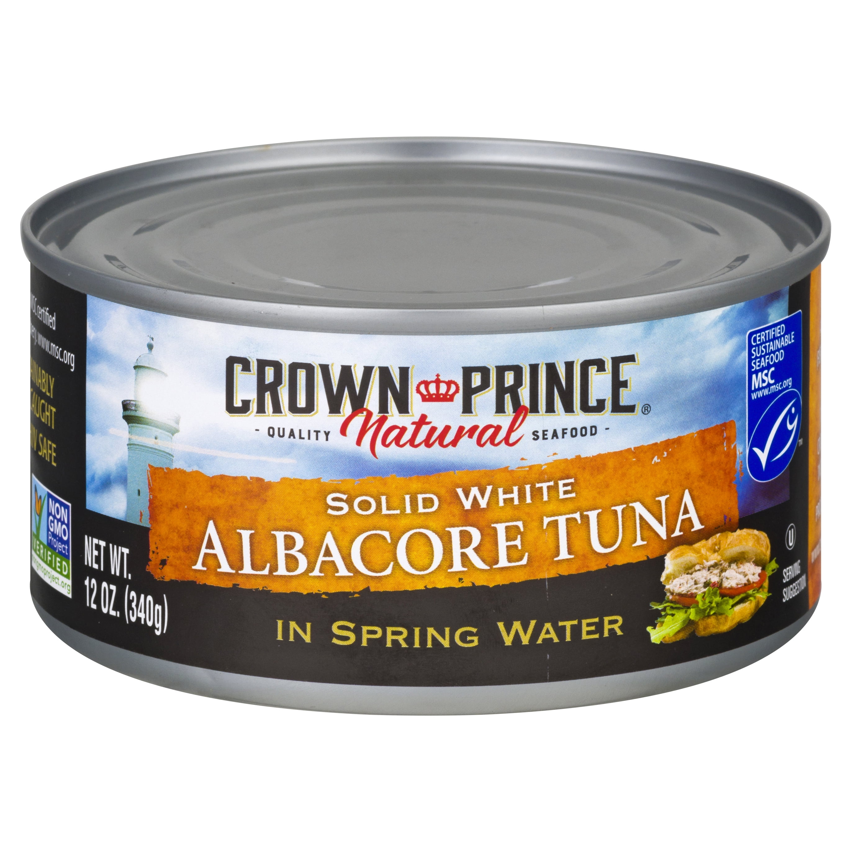 Crown Prince Natural Solid White Albacore Tuna in Spring Water, 12 oz ...